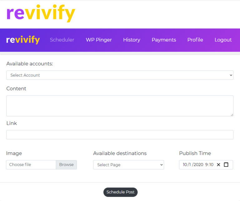 Revivify Social - Flexible Social Share Auto-Poster and Scheduler